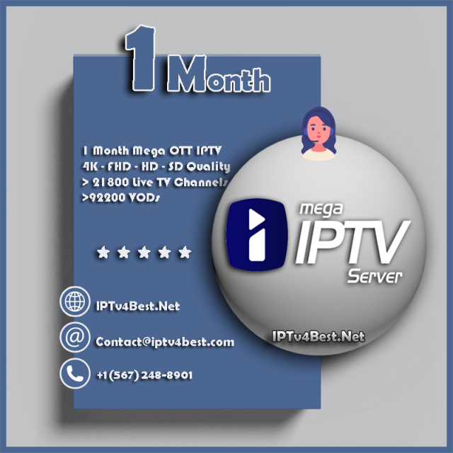 IPTv MegaOtt 1 Month Subscription | IPTv4Best.Net
