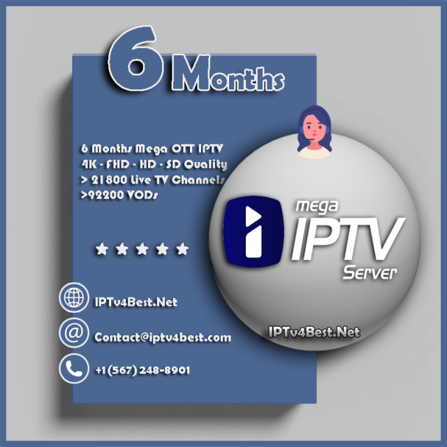 IPTv MegaOtt 6 Months Subscription | IPTv4Best.Net